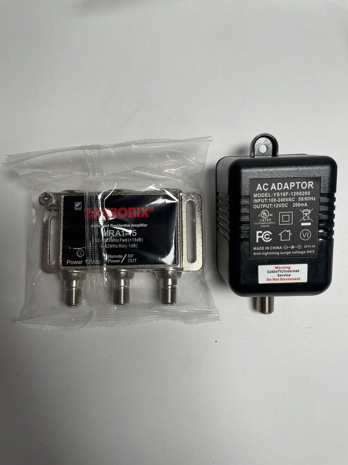 Antronix MRA1-15AC Amplifier, 1 Port,15dB Gain, Output 5-1002Mhz + Pow ...